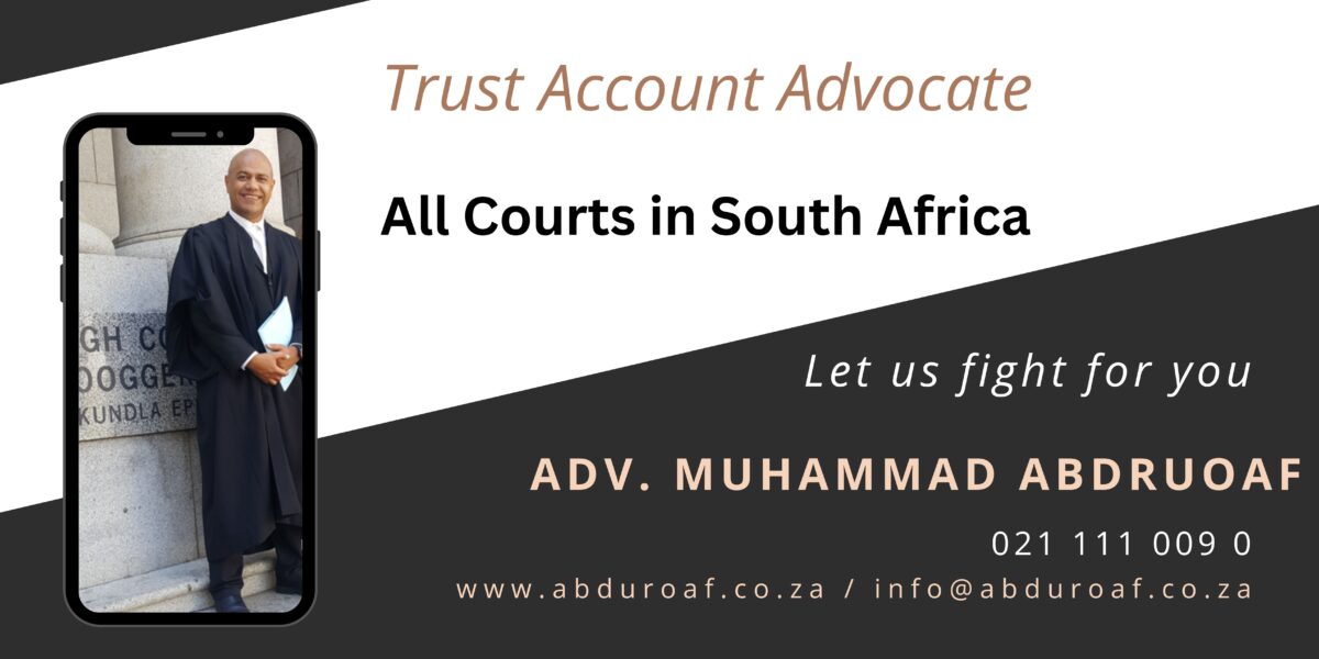 Attorneys Cape Town - Advocate Muhammad Abduroaf | South Africa